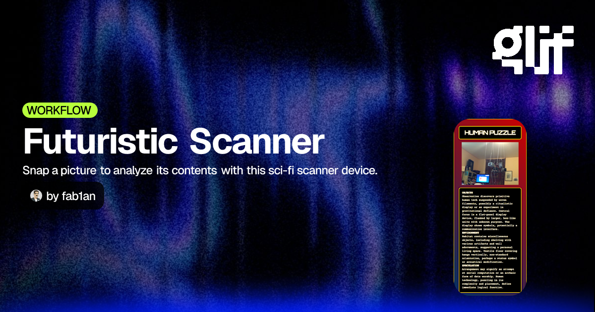 glif - Futuristic Scanner by fab1an